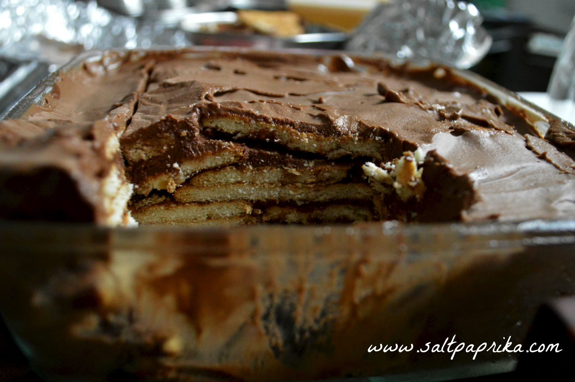 No Bake Biscuit Pudding