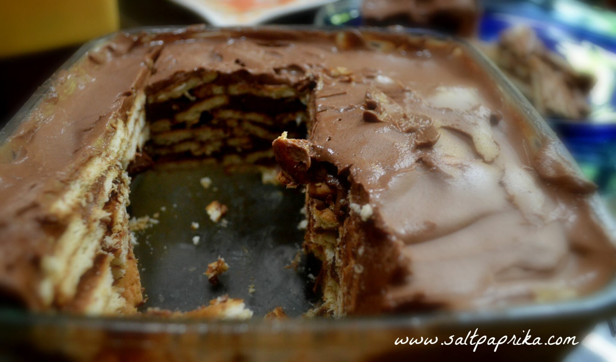 No Bake Biscuit Pudding