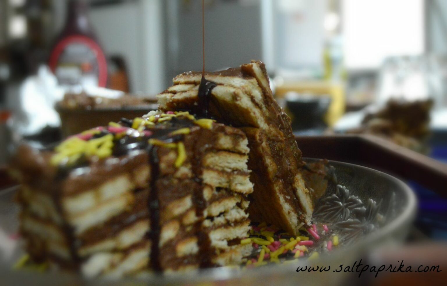 No Bake Biscuit Pudding